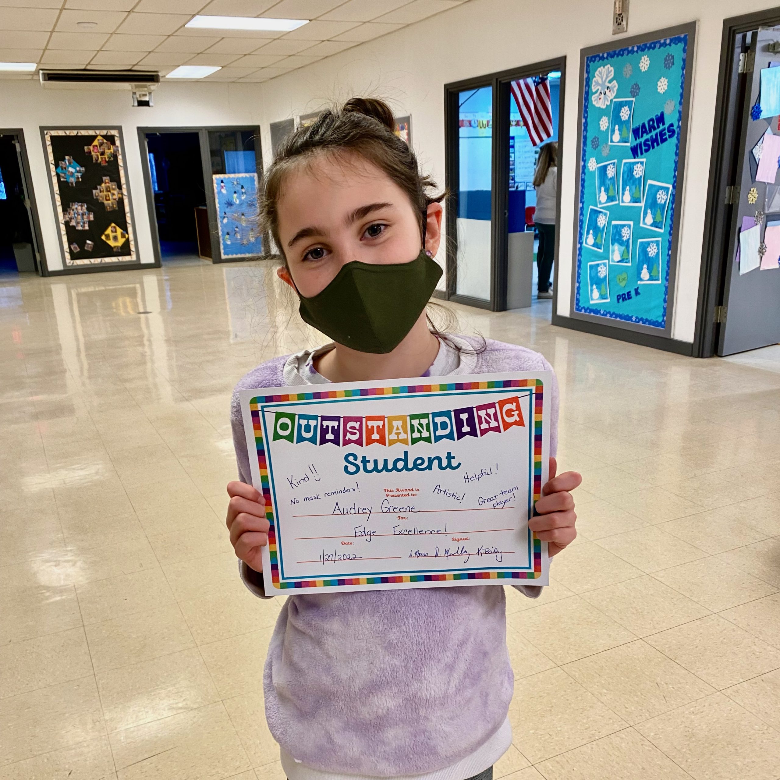 Aubrey is D.W. Merritt's EdGE Student of the Month - Maine Seacoast Mission